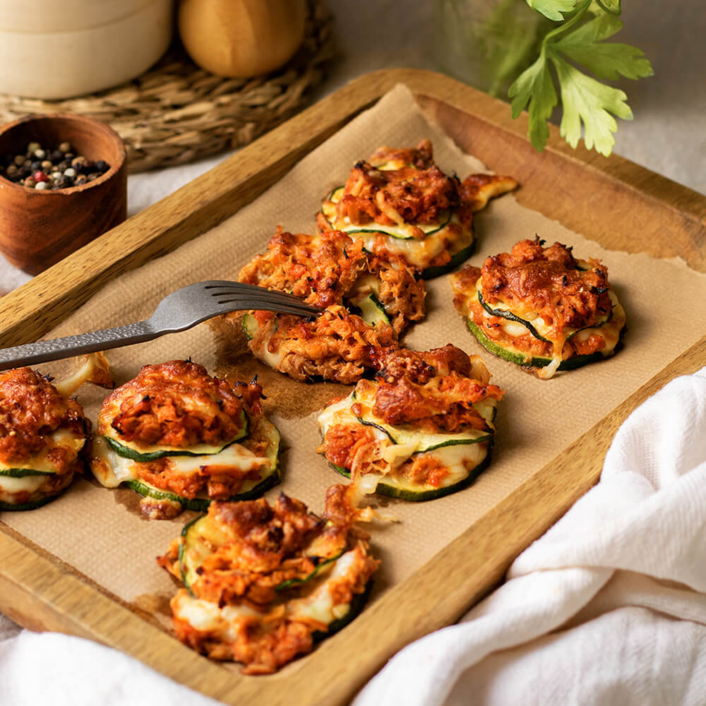 Mini lasañas de calabacín y atún en Cecofry - Recetas Cecotec Mambo ...