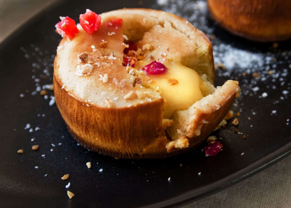 Coulant de chocolate blanco en Mambo - Recetas Cecotec Mambo · Cecofry