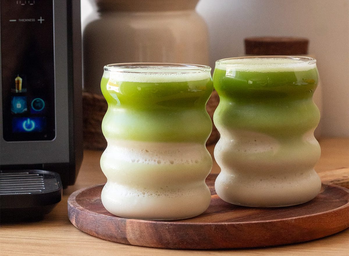 Horchata con matcha en la Twist&Ice - Recetas Cecotec Mambo · Cecofry